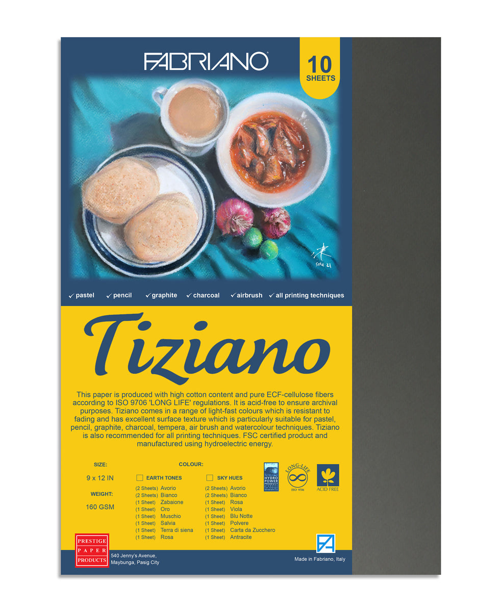 Fabriano Tiziano Mix 160gsm 9x12 10 sheets/pack – Prestige Paper Products