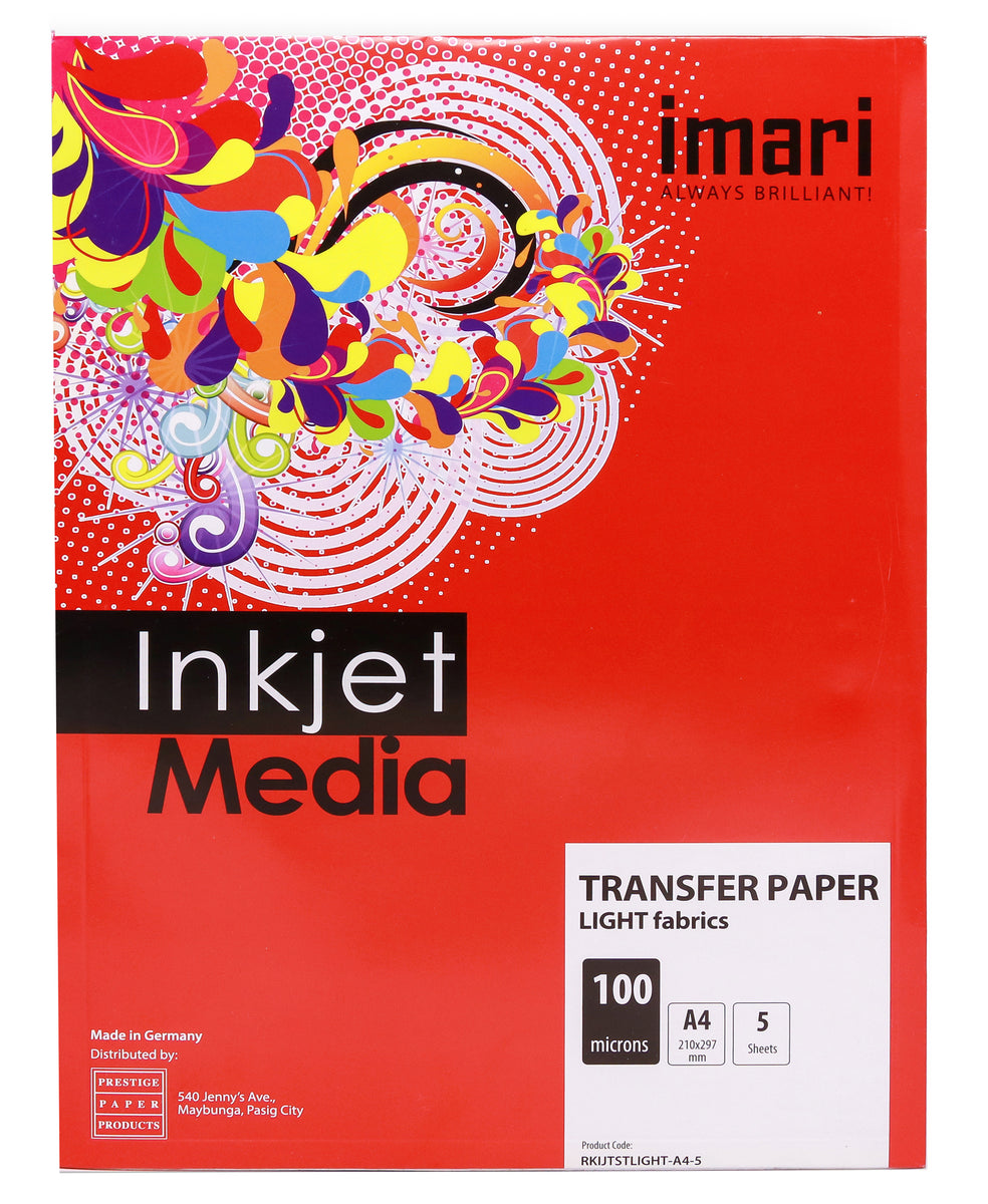 Imari Tshirt Transfer Paper 5sheets per pack – Prestige Paper Products